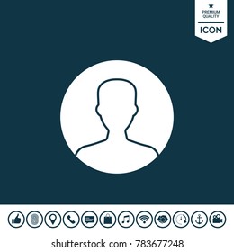 Symbol User Icon Circle Profile Line Stock Vector (Royalty Free) 785386396