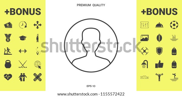 Symbol User Icon Circle Profile Line Stock Vector (Royalty Free ...