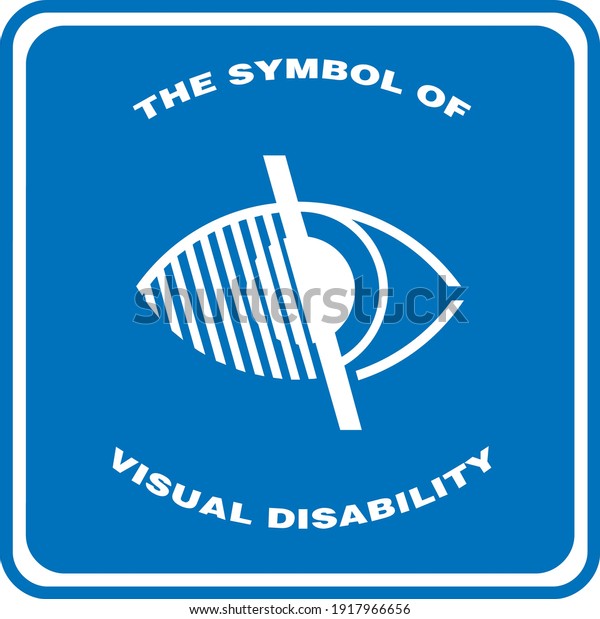 Symbol Visual Disability Sign Board Stock Vector (Royalty Free ...