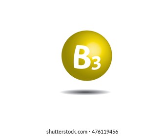 Symbol Vitamin B Isolated On White Stock Vector (Royalty Free ...
