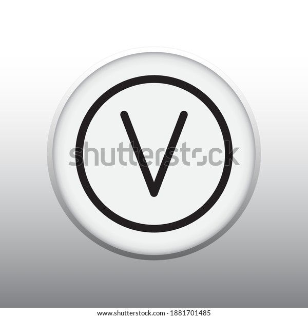 Symbol Volt Meter Vector Illustration Electrical Stock Vector (Royalty ...