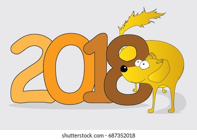Symbol Year 2018 Stock Vector (Royalty Free) 687352018 | Shutterstock