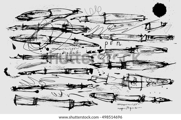 Symbolic Image Pens That Write Pen Stock Vector (Royalty Free ...