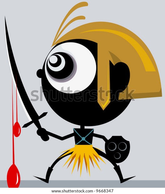 Symbolic Man Fighting Sword Stock Vector (Royalty Free) 9668347 ...