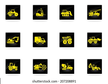 Symbols Construction Machines Stock Vector (Royalty Free) 207208891 ...