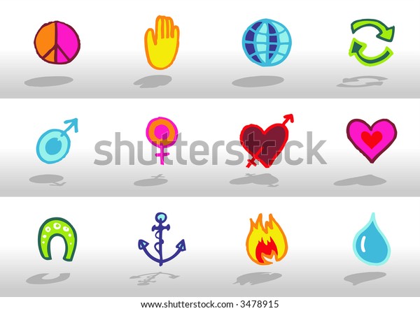 Symbols Icons 1 Others Same Series Stock Vector (Royalty Free) 3478915