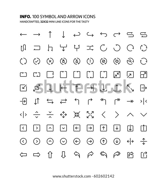 Symbols Mini Line Illustrations Icons Backgrounds Stock Vector (Royalty ...