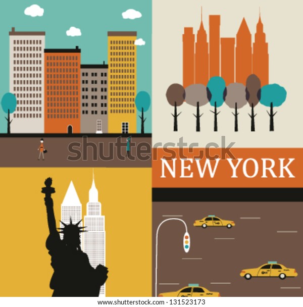 Symbols New York Vector Stock Vector (Royalty Free) 131523173