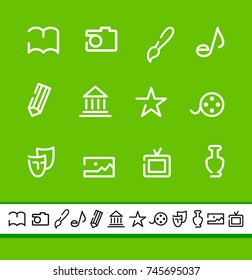 Symbols Various Art Forms Vector Illustration Stock Vector (Royalty ...
