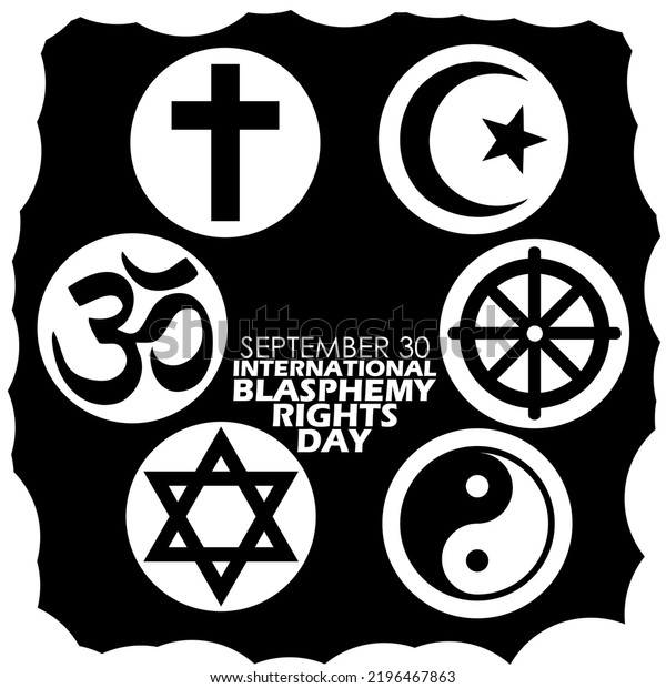 Symbols Various Religions Circle Bold Text Stock Vector (Royalty Free ...