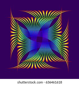 Symmetric Abstract Psychedelic Sign Vector Stock Vector (Royalty Free ...