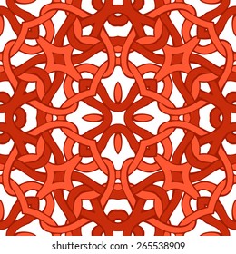 Symmetric Seamless Pattern Red Twisted Lines Stock Vector (Royalty Free ...