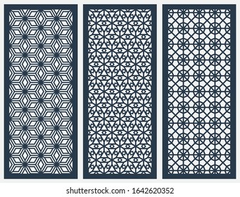 Laser Pattern Set Decorative Vector Panels Stock Vector (Royalty Free ...