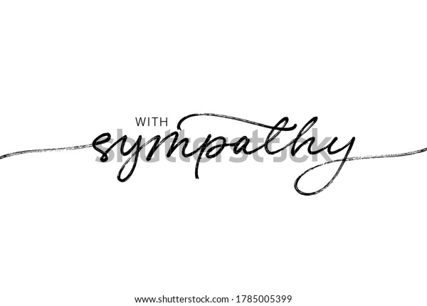 Sympathy Ink Brush Vector Lettering Modern Stock Vector (Royalty Free ...