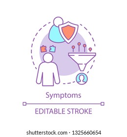 Symptom Concept Icon Sickness Sign Indication Stock Vector (Royalty ...