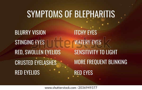 Symptoms Blepharitis Vector Illustration Medical Journal Stock Vector ...