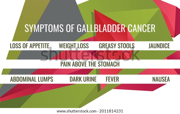 Symptoms Gallbladder Cancer Vector Illustration Medical Stock Vector ...