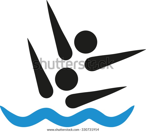 Synchronized Swimmer Pictogram Stock Vector (Royalty Free) 330731954 ...