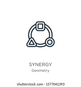 Synergy Icon Thin Linear Synergy Outline Stock Vector (Royalty Free ...