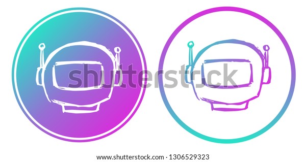 Synth Retro Wave Circle Astronaut Vector Stock Vector (Royalty Free ...
