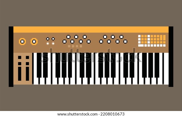 Synthesizer Retro Style Pixel Art Vector Stock Vector (Royalty Free ...