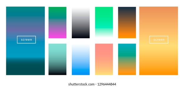 Synthwave Neon Palette Gradient Swatches Desing: vector de stock (libre ...