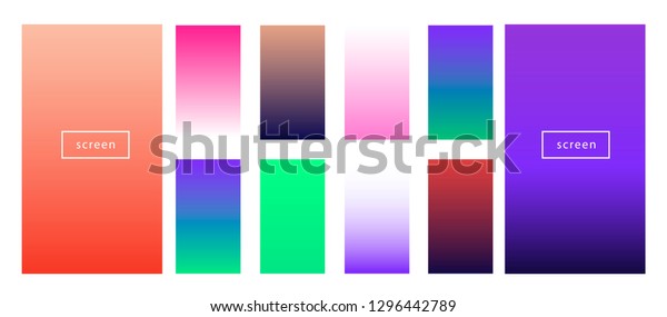 Synthwave Neon Palette Gradient Swatches Desing Stock Vector (Royalty ...