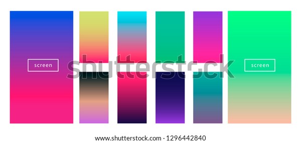 Synthwave Neon Palette Gradient Swatches Desing Stock Vector (Royalty ...