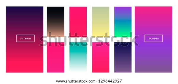 Synthwave Neon Palette Gradient Swatches Desing Stock Vector (Royalty ...