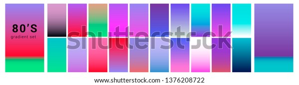 Synthwave Vaporwave Retrowave Neon Palette Big Stock Vector (Royalty ...
