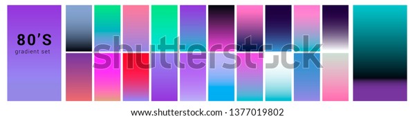 Synthwave Vaporwave Retrowave Neon Palette Big Stock Vector (Royalty ...