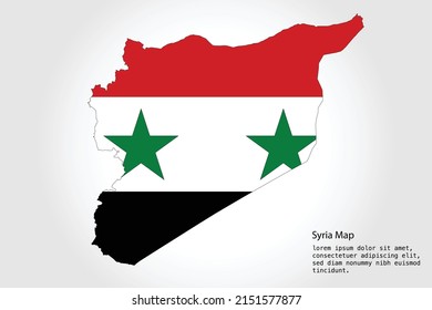 Syria Map Stripes Vector Illustration Color Stock Vector (Royalty Free ...
