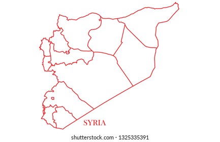 Syria Red Line Map Stock Vector (Royalty Free) 1325335391 | Shutterstock