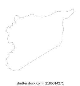 Syria Vector Country Map Outline Stock Vector (Royalty Free) 2186014271 ...