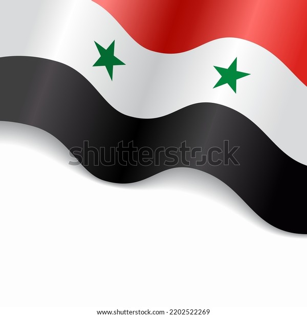 Syrian Flag Wavy Abstract Background Vector Stock Vector (Royalty Free ...