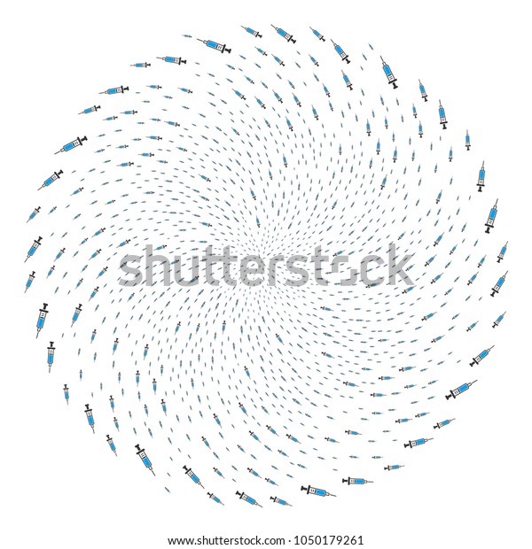 Syringe Curl Explosion Object Spiral Designed Stock Vector (Royalty ...