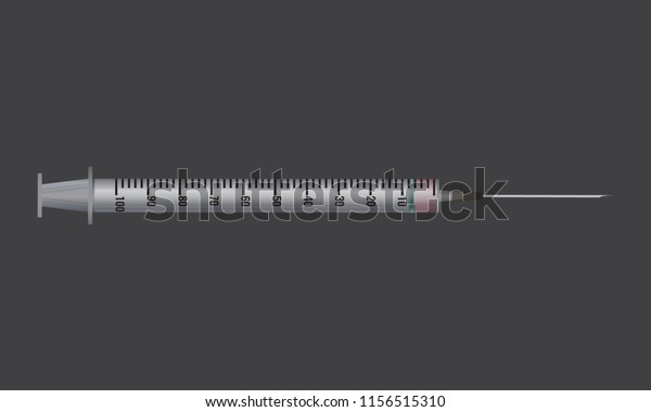 Syringe High Detailed 3d Vector Mock Stock Vector (Royalty Free ...