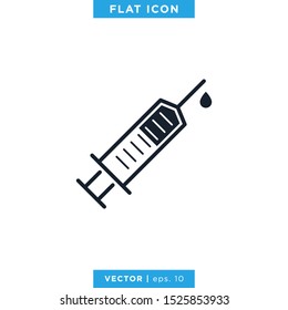 Syringe Icon Vector Logo Design Template Stock Vector (Royalty Free ...