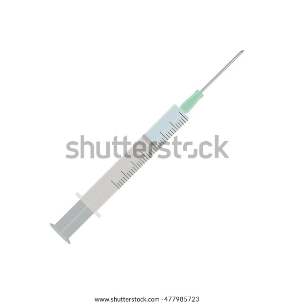 Syringe Injection Needle Vector Illustration Stock Vector (Royalty Free ...