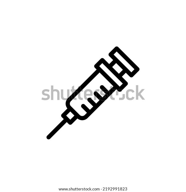 Syringe Outline Icon Vector Stock Vector (Royalty Free) 2192991823 ...
