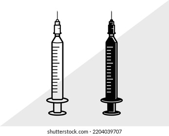 Syringe Svg Printable Vector Illustration Stock Vector (Royalty Free ...