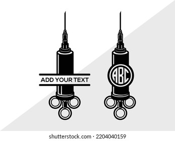 Syringe Svg Printable Vector Illustration Stock Vector (Royalty Free ...
