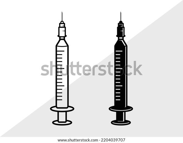 Syringe Svg Printable Vector Illustration Stock Vector (Royalty Free ...