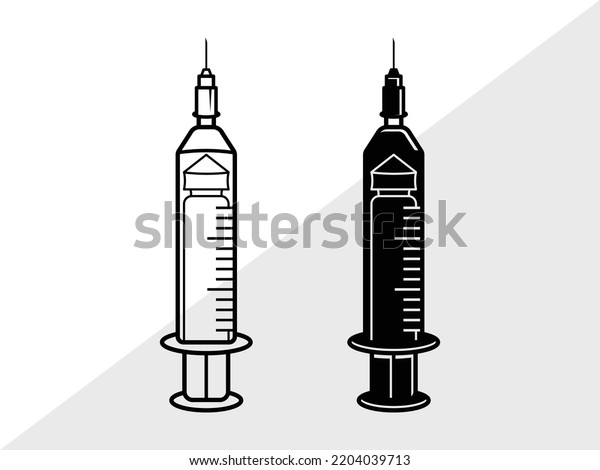 Syringe Svg Printable Vector Illustration Stock Vector (Royalty Free ...