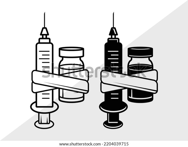 Syringe Svg Printable Vector Illustration Stock Vector (Royalty Free ...
