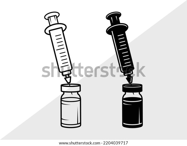 Syringe Svg Printable Vector Illustration Stock Vector (Royalty Free ...