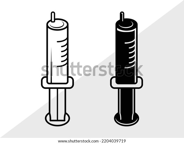 Syringe Svg Printable Vector Illustration Stock Vector (Royalty Free ...