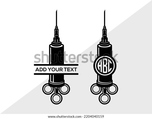 Syringe Svg Printable Vector Illustration Stock Vector (Royalty Free ...