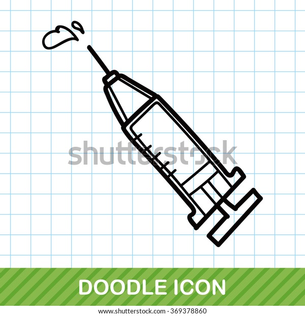 Syringes Color Doodle Stock Vector (Royalty Free) 369378860 | Shutterstock