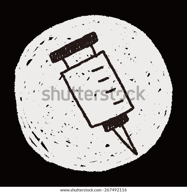 Syringes Doodle Drawing Stock Vector (Royalty Free) 267492116 ...